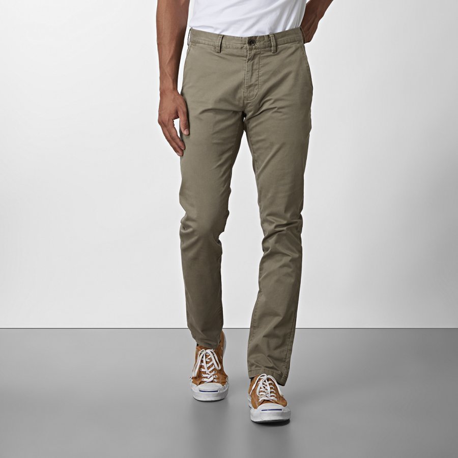 East West Bowery Stretch Chinot Oliivinvihreä - Vaatekauppa24.fi