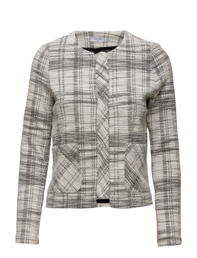 Mango Pocket Cotton Jacket bouclé takki - Vaatekauppa24.fi